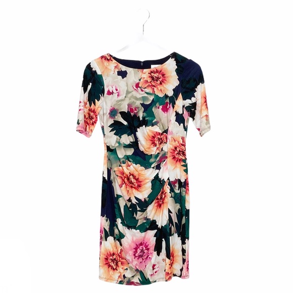 Eliza J | Dresses | Eliza J Exploding Floral Print Jersey Sheath Dress ...